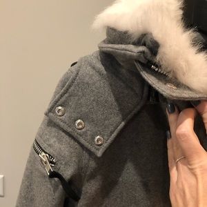 SAM. | Jackets & Coats | Sam Devon Shearling Lamb Collar Hooded Jacket ...